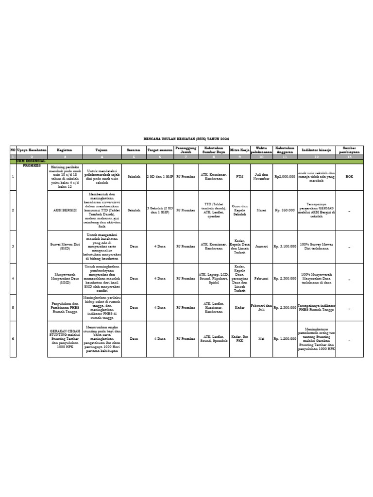 RUK Tahun 2024-1 | PDF