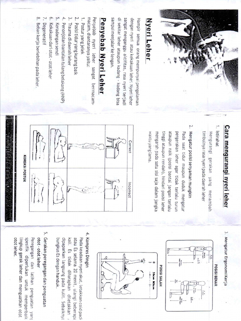 Leaflet Prof Trubus Sby Penyebab Nyeri Kekakuan Otot | PDF