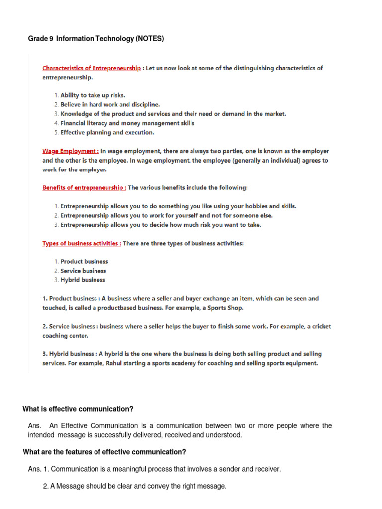 Grade 9 Information Technology (2023-24) | PDF | Operating System ...