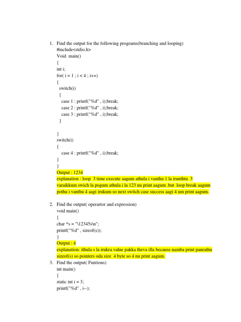 Zoho Round 1 C Aptitude Part1 1 Pdf Computer Engineering Computer Architecture
