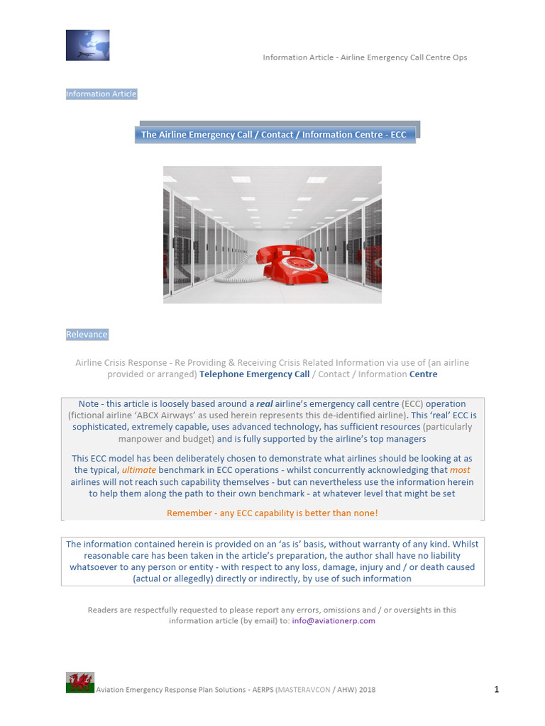 Information Airline ECC | PDF | Call Centre | Airlines