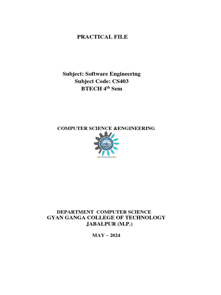 CS403 SE LAB FILE | PDF | Software Testing | Databases