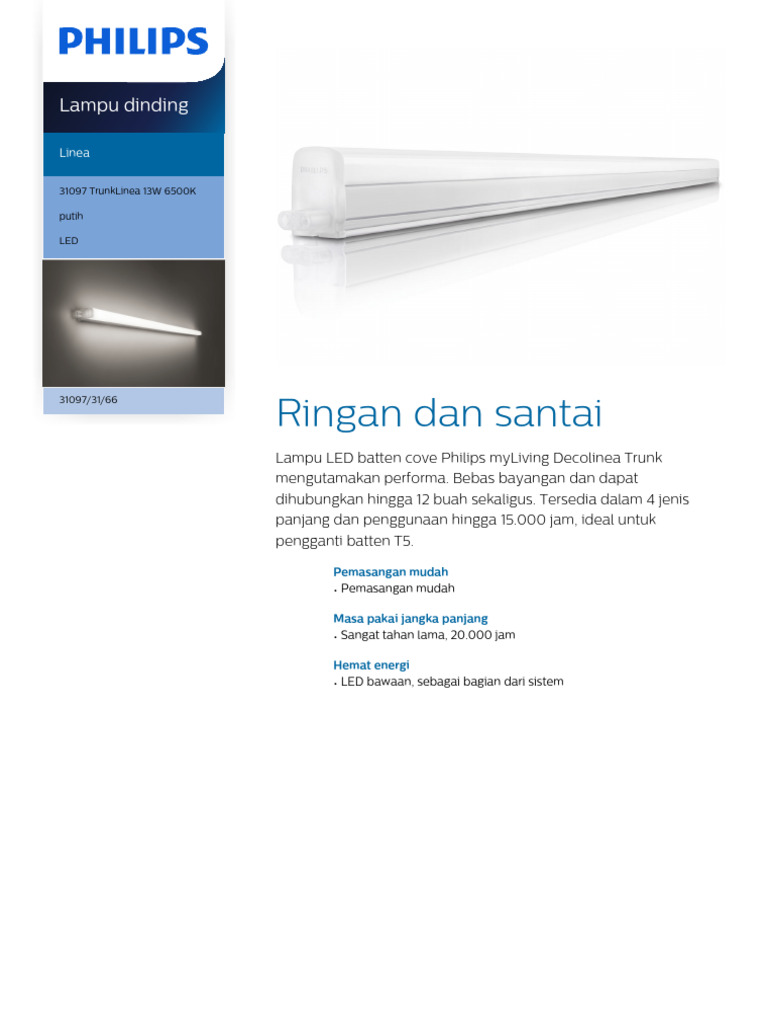 TrunkLinea 13W 6500K Wall Lamp LED | PDF