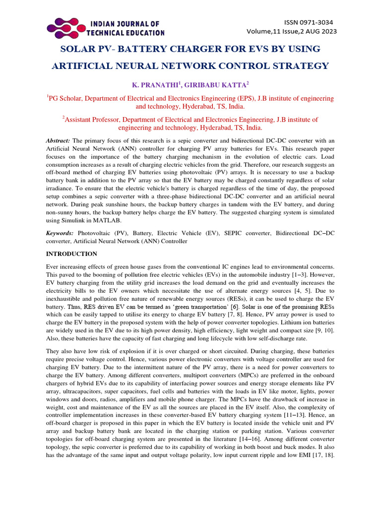 Paper s1 | PDF | Electric Vehicle | Battery Charger