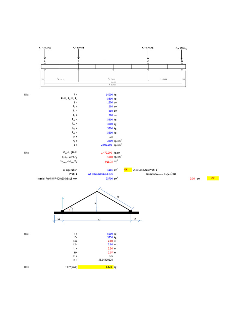 Perhitungan Spreader Beam | PDF