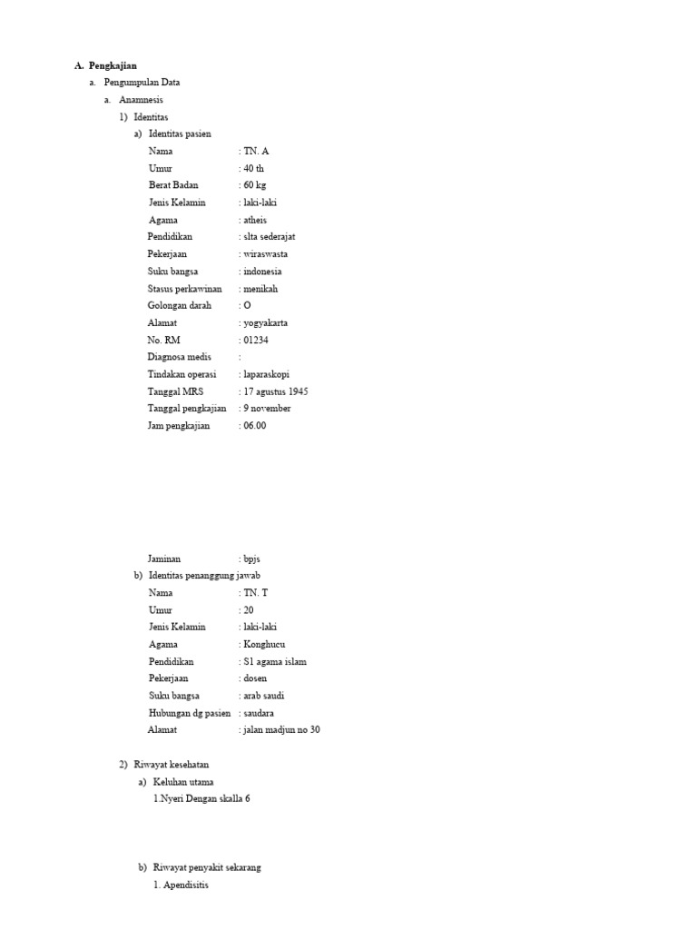 FORMAT ASKAN Ileus | PDF | Kesehatan Holistik