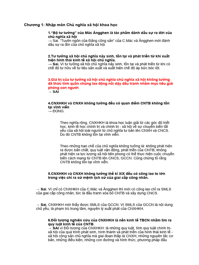 CNXH thi tự luận | PDF