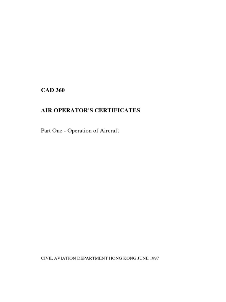 CAD360_part1 | PDF | Air Traffic Control | Aircraft