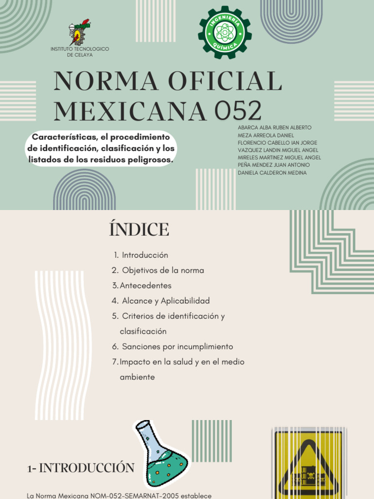 Nom 052 Semarnat 2005 | PDF | Residuos | Contaminación