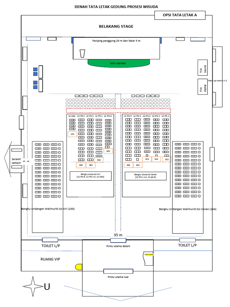 Denah Ruang Gedung Wisuda 2024 | PDF