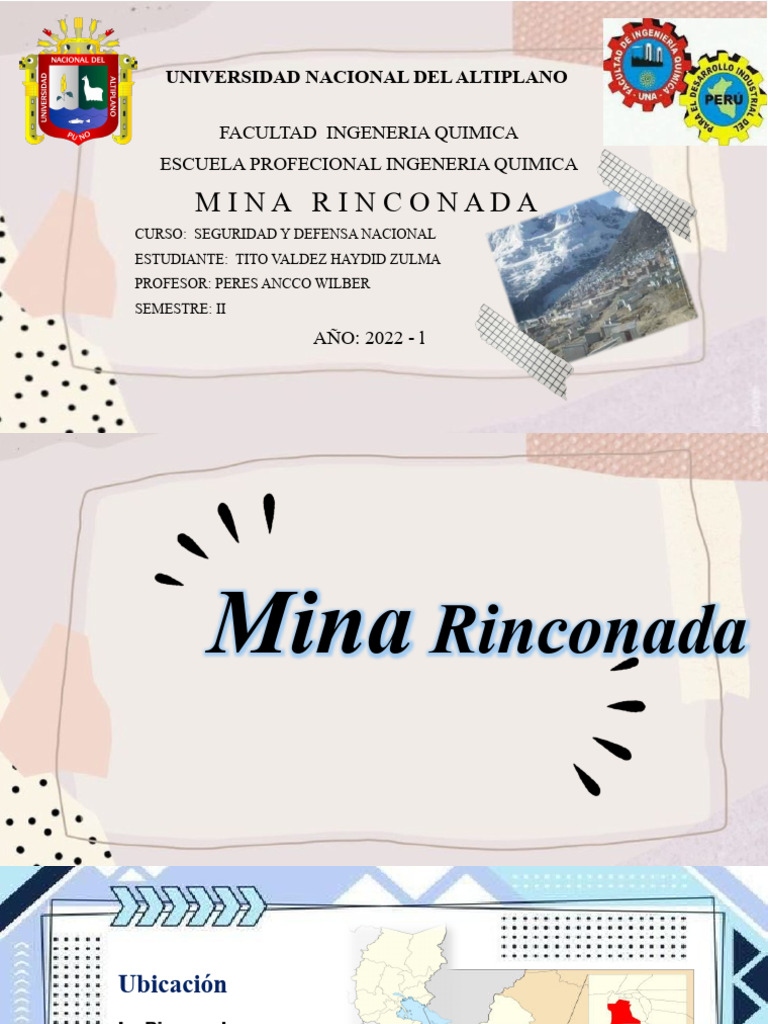 Presentación1 Mina Rinconada | PDF | Residuos | Contaminación