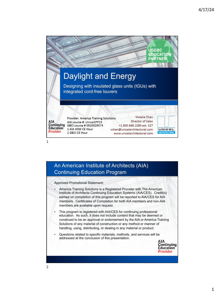 Unicel Daylighting & Energy - ATS Version Final | PDF | Building Technology | Building Engineering