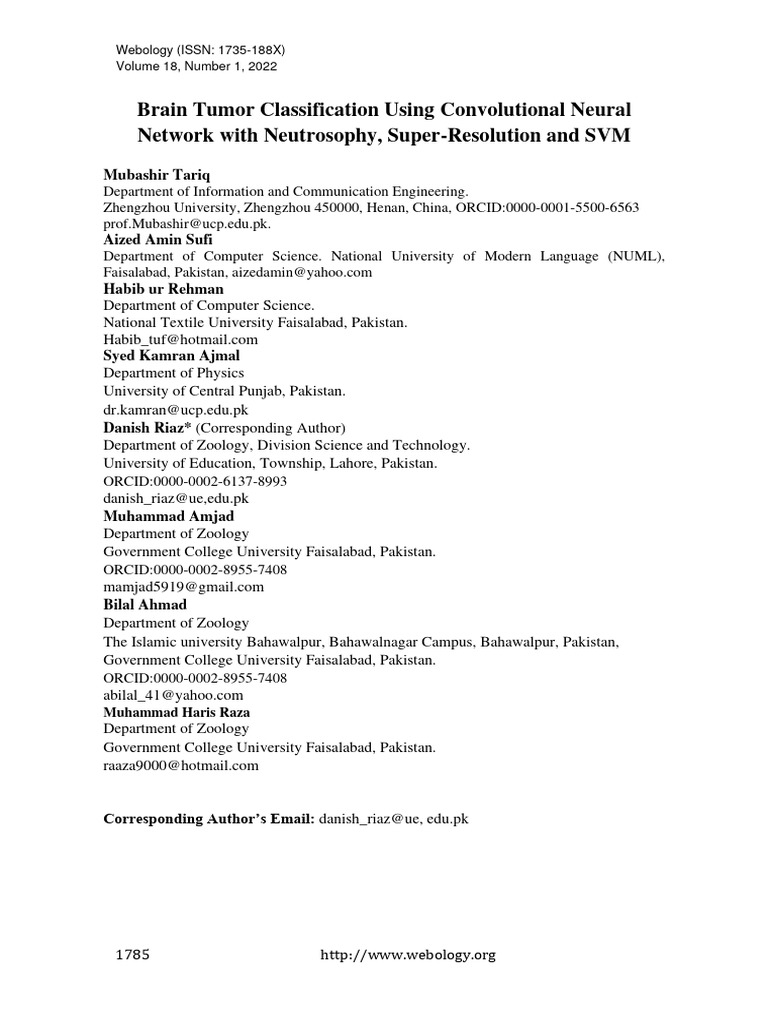 Brain Tumor Classification Using Convolutional Neural Network With Neutrosophy, Super-Resolution ...