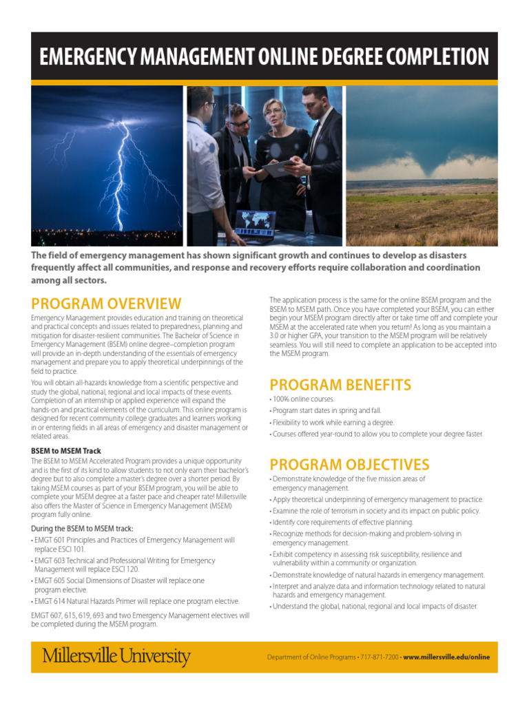 Online Emergency Management Cut Sheet | PDF | Emergency Management