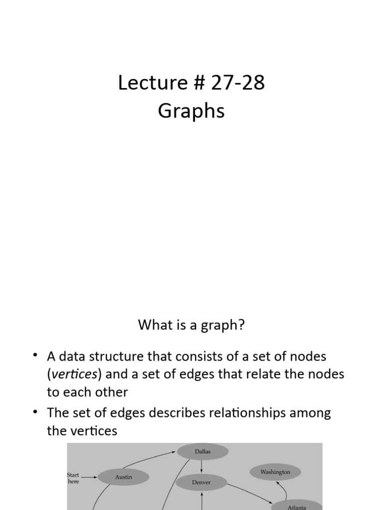 Lecture # 27 28 Graphs | Download Free PDF | Vertex (Graph Theory ...
