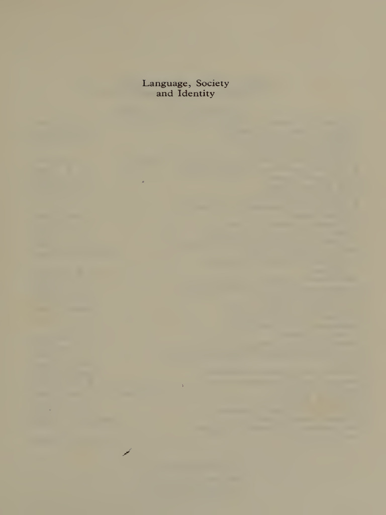 Language, Society and Identity | PDF | Nationalism | Ethnicity