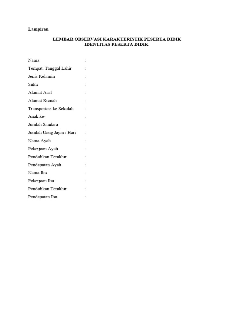 PANDUAN LEMBAR OBSERVASI PESERTA DIDIK KELOMPOK 3 Fix | PDF