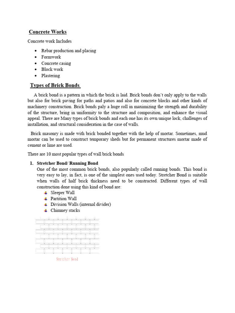 Types of Brick Bonds | PDF | Brick | Materials