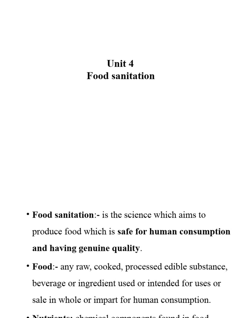 Food Sanitation and Safety Guide | PDF | Foods | Decomposition