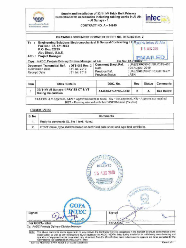 CT VT Sizing Calculation Compressed (1) Compressed Compressed | PDF