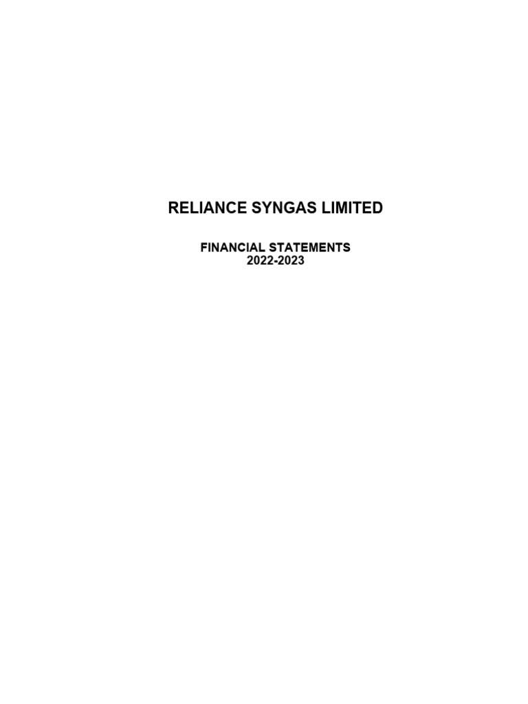 Reliance Syngas Limited | PDF | Internal Control | Audit