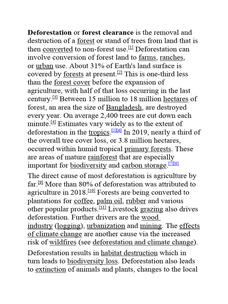 Deforestation Pdf Deforestation Forests
