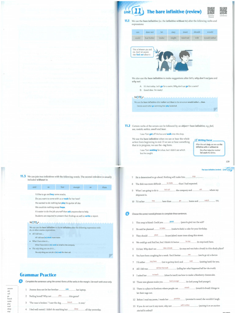 Grammar Unit 11 Ans | PDF