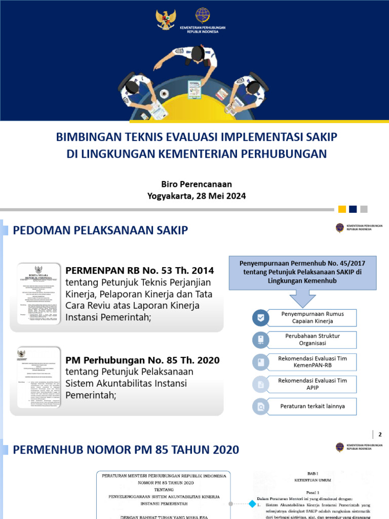 R4 Konsep Paparan Roren - Evaluasi Implementasi SAKIP Kemenhub (Autosaved) | PDF