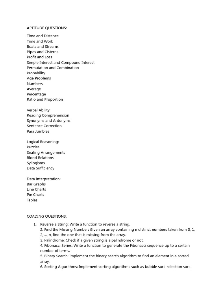 Aptitude Questions Download Free Pdf Java Script Computer Programming 
