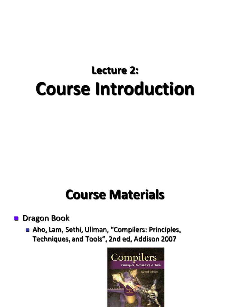 Chapter 1 - Intro | PDF | Compiler | Parsing