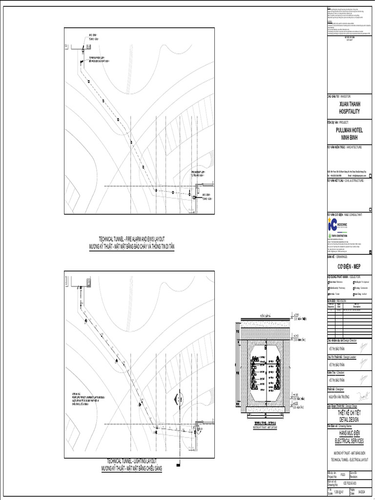 Ice F023-E-003 - Technical Tunnel - Electrical Layout | PDF