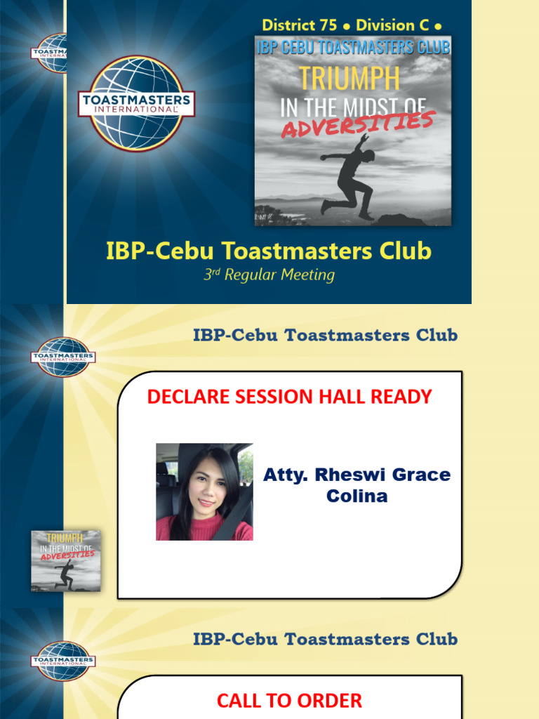 3rd Monthly IBP CEBU Toastmaster Club Meeting | PDF | Language Families | Linguistics