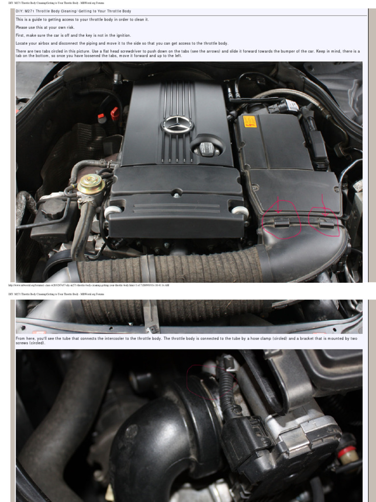 M271 Throttle Body DIY Guide | PDF | Home & Garden | Computers