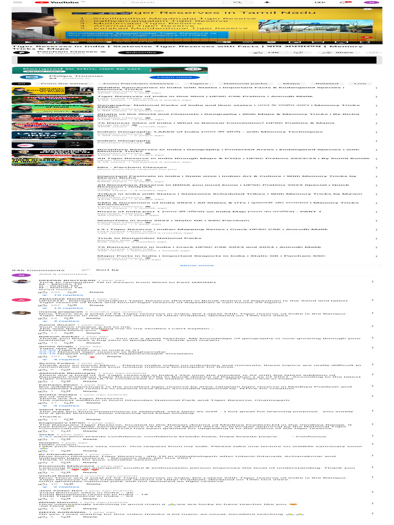 (8) Tiger Reserves in India Statewise Tiger Reserves with Facts बाघ अभयारण्य Memory Tricks ...