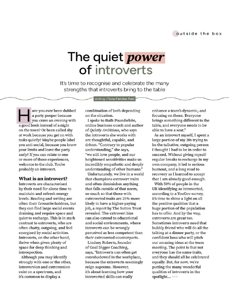 The Quiet Power of Introverts | PDF