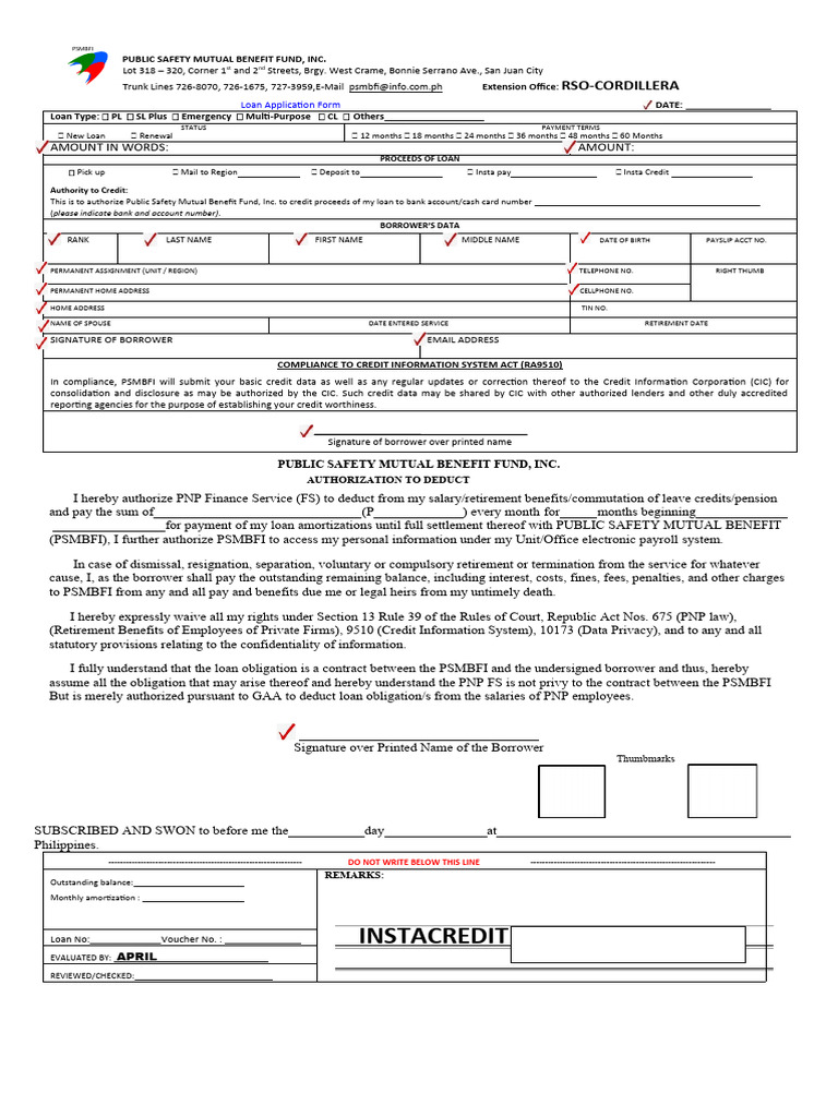 Psmbfi Loan Docs 2024 | PDF | Loans | Interest