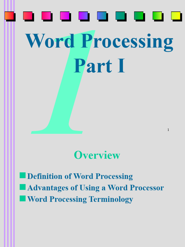 Word Processing | PDF | Microsoft Word | Word Processor Word Processing | PDF | Microsoft Word | Word Processor