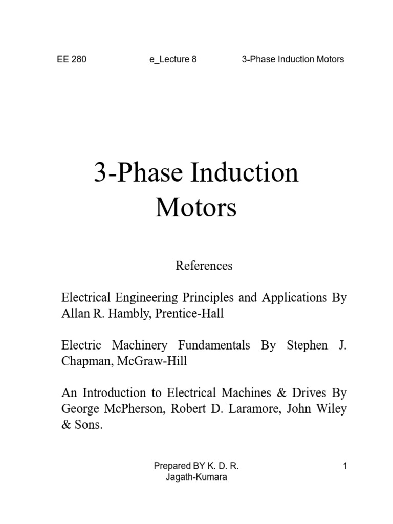 El - EE280 - Lect 8 | PDF | Electric Motor | Electromagnetism
