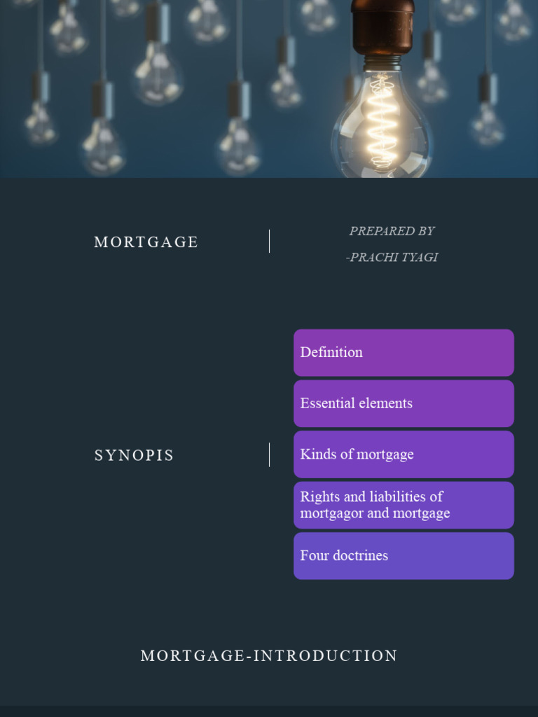Mortgage 230521160410 Dabf9494 | PDF | Mortgage Law | Loans