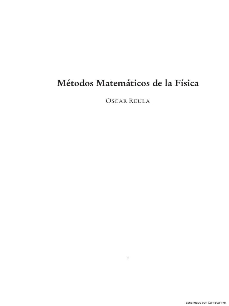 Métodos Matemáticos. Reula | PDF