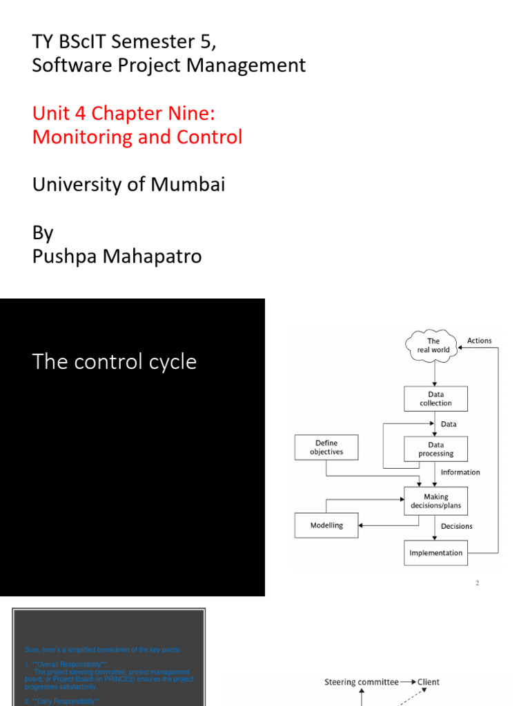 Unit 4 Ch09 - Monitoring - and - Control | PDF