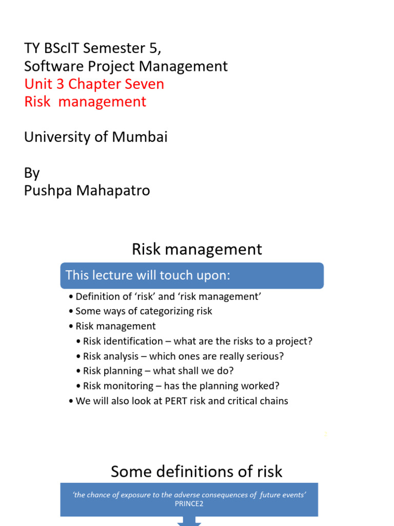 Unit 3 Ch07 Risk Management | PDF | Risk | Risk Management