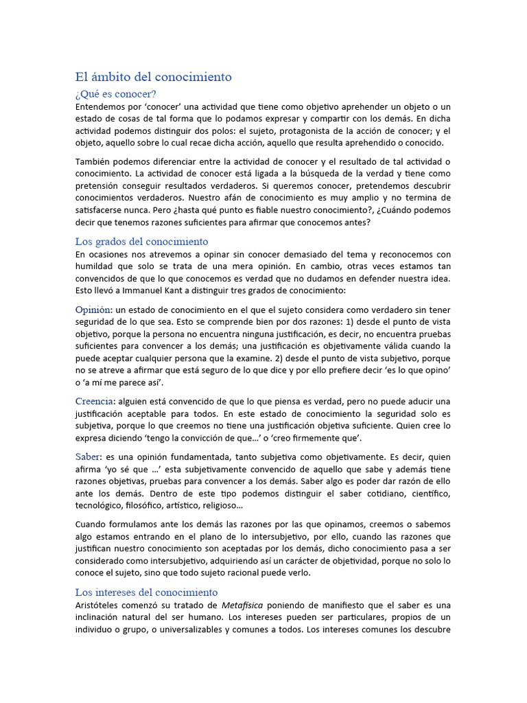 Grados y Modelos del Conocimiento | PDF | Verdad | Conocimiento