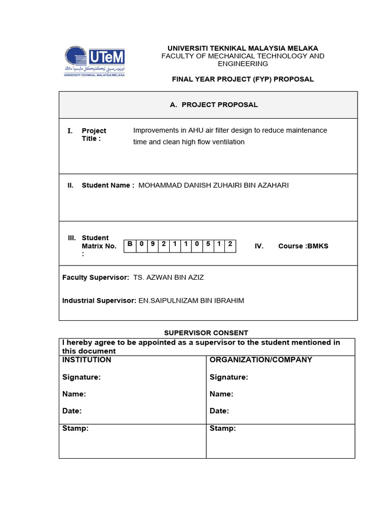 Project Proposal - FYP - B092110512 | PDF