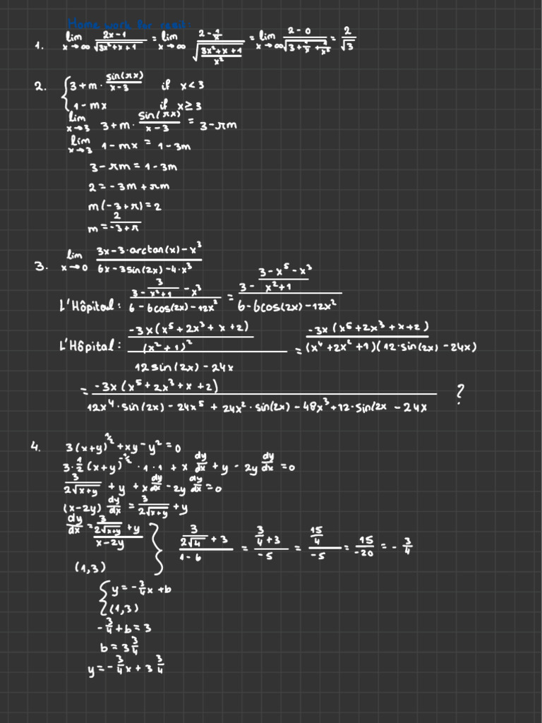 Calculus Homework Pdf