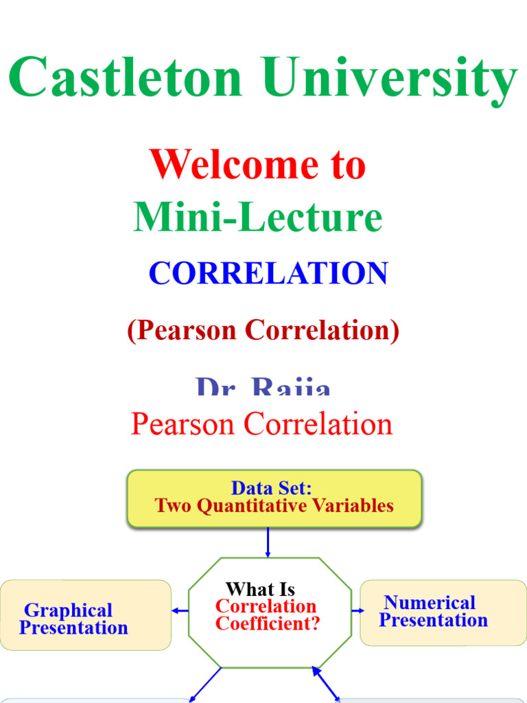 Mini - Lecture (Pearson CorrelationShort) | PDF | Statistics | Multivariate Statistics