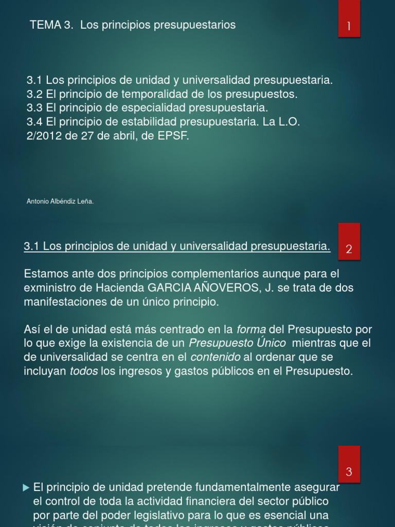 Tema 3 I | PDF | Presupuesto | Gobernancia