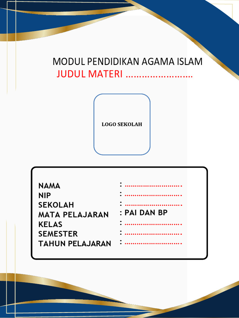 Contoh Template - Modul Ajar Bojonegoro | PDF