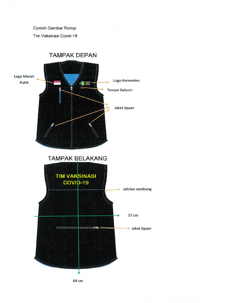 Contoh Gambar Rompi Tim Vaksinasi | PDF