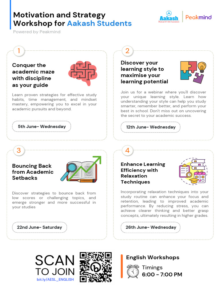 June Workshop Poster | PDF | Self-Improvement | Science & Mathematics